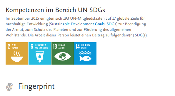 FIS-Portal-Features (z.B. Netzwerkkarte, Fingerprints, SDG-Buttons ...