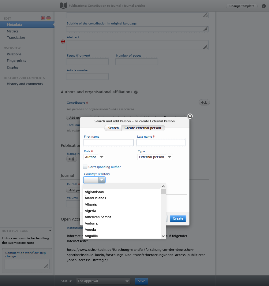 CRIS-Helpdesk (Database and Research portal) - German Sport University ...